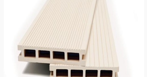 WPC Deck δαπέδου Λευκό με χτένι 23/140mm