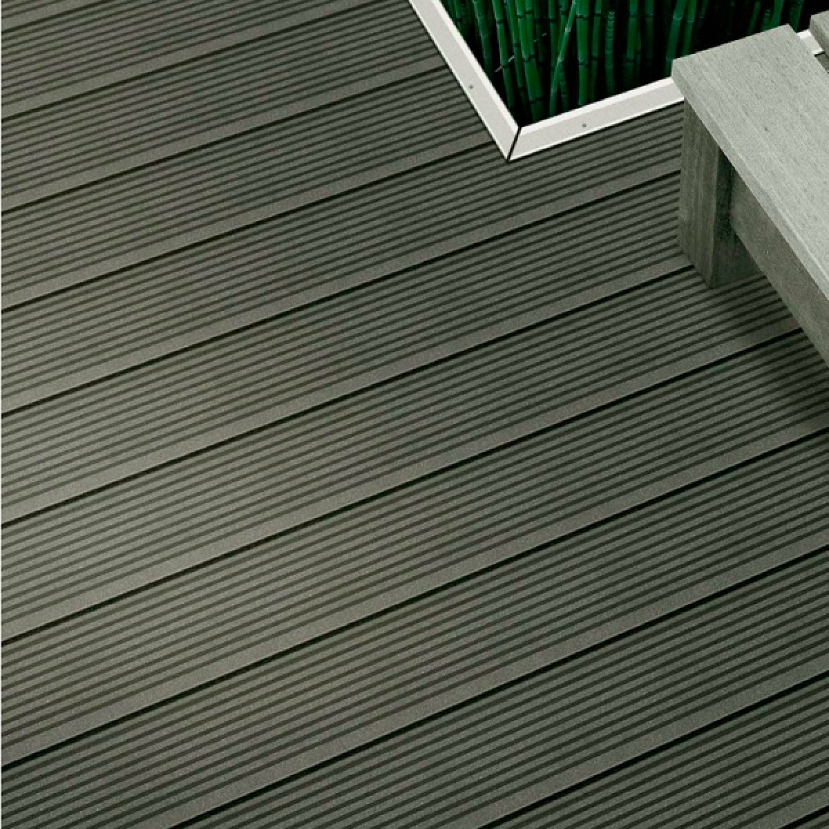 WPC Deck δαπέδου Λαδί με χτένι 23/140mm